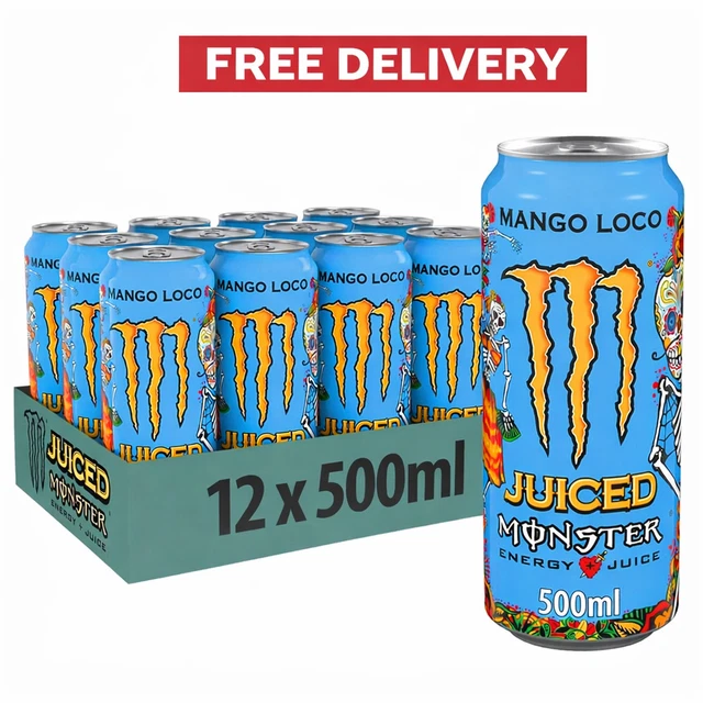 MONSTER ENERGY DRINK Exotic Mango Loco Juiced Cans Party Box Set Pack ...