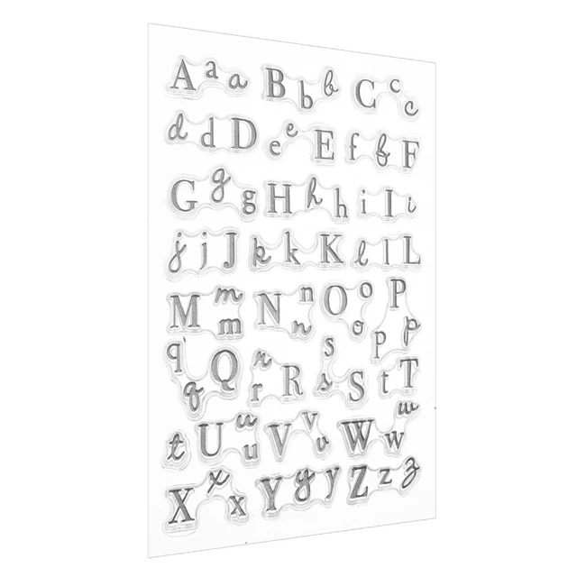 RETRO ALPHABET ENGLISH Number Stamp Stamper for Diary Handmade Letter ...
