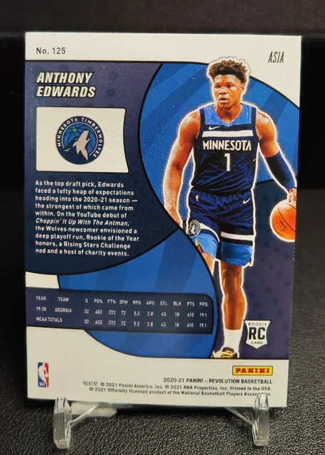 2020-21 PANINI REVOLUTION #125 ANTHONY EDWARDS Red Asia RC MINT - Ready ...