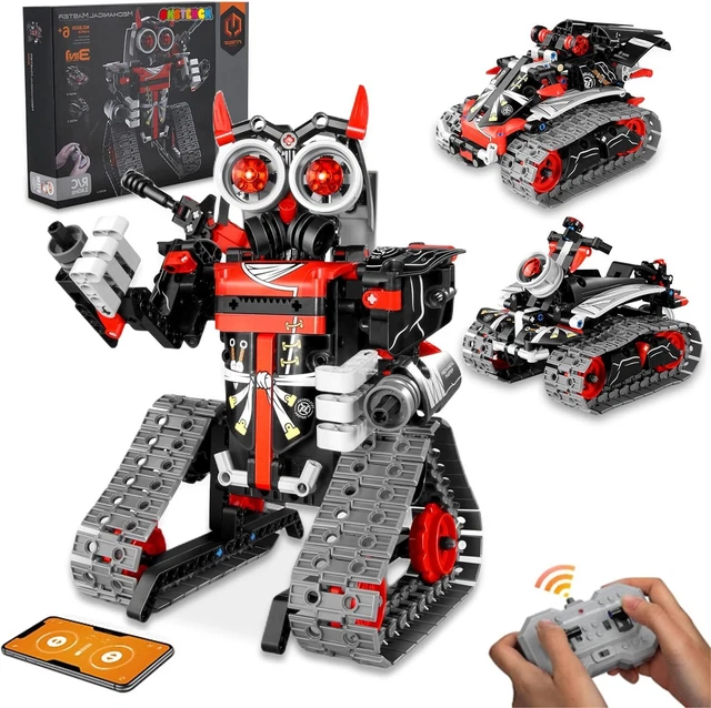 3IN 1 ROBOT Toy Wall Robot Building STEM Project Remote & APP ...