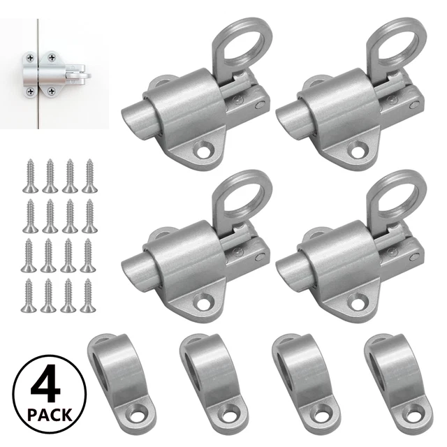 SELF CLOSING LATCH Bolt Automatic Spring Loaded Door Gate 4 Security ...