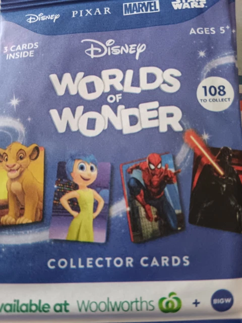 23 SEALED PACKS of Woolworths Disney Worlds Of Wonder Collectors Cards ...