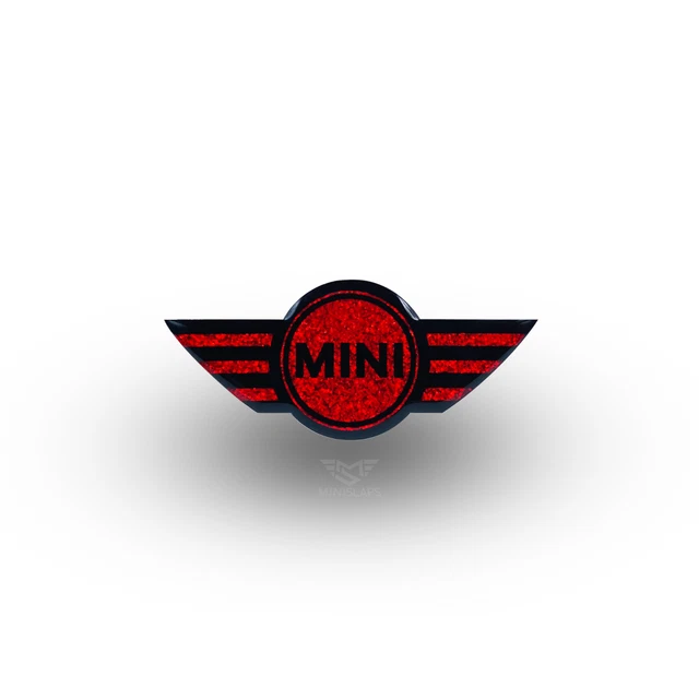 MINI GEN 1 R50 R52 R53 Steering Wheel Bubble Badge Logo Overlay Red ...