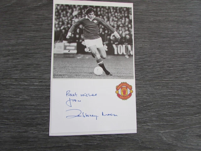 IAN STOREY MOORE Manchester United Footballer Original Hand Signed Card ...