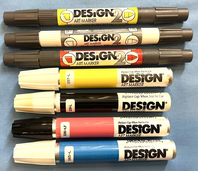 LOT OF 7 Vintage Eberhard Faber Design and Design 2 Art Markers Various ...