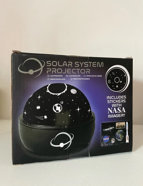 KIDS SOLAR SYSTEM Projector Night Light with Rotation Feature! Space ...