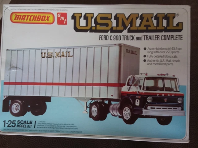 AMT/MATCHBOX 1/25 KIT MAQUETTE a MONTER US.MAIL FORD C900 TRUCK ...