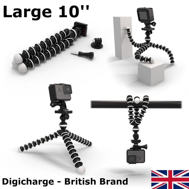 FLEXIBLE TRIPOD MOUNT Stand for GoPro Hero12 Max Hero 12 11 10 9 8 7 ...