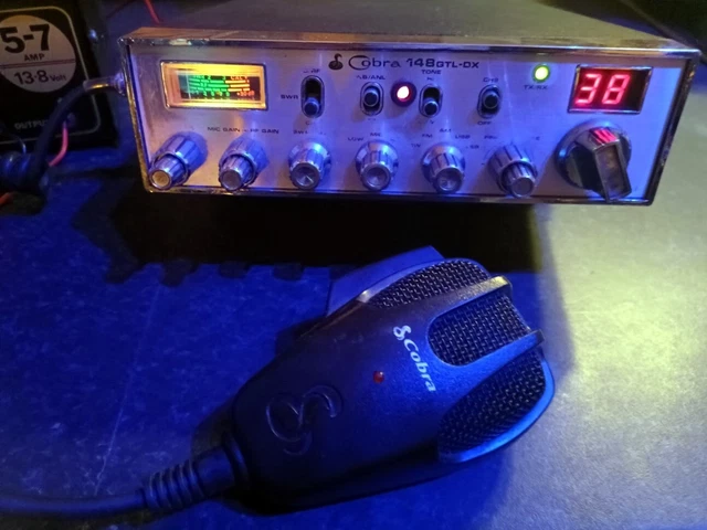 COBRA 148 GTL-DX with Power supply, SWR Meter and Cobra CA-75 Power ...