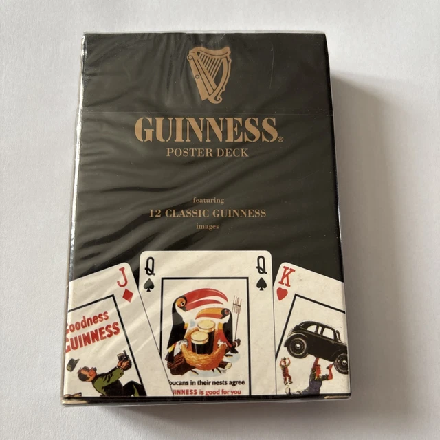 ORIGINAL GUINNESS VINTAGE Poster Deck Playing Cards New Sealed Rare ...