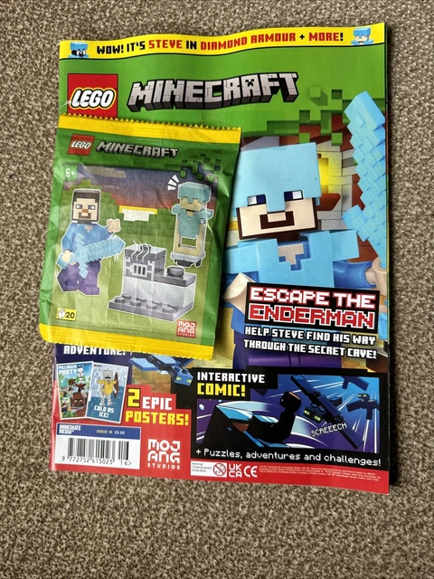 LEGO MINECRAFT MAGAZINE #16 2023 Escape the Enderman + Steve in Diamond ...
