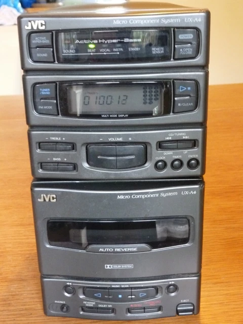 VINTAGE JVC UX-A4 Micro Component System No Speakers WORKS APART FROM ...