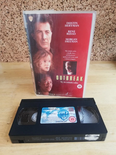 OUTBREAK - VHS Video Big Box Ex Rental Dustin Hoffman Rene Russo Virus ...