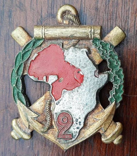 INSIGNE 2° RAC 1944 Régiment Artillerie Coloniale ORIGINAL Drago béranger WWII EUR 24,99 ...