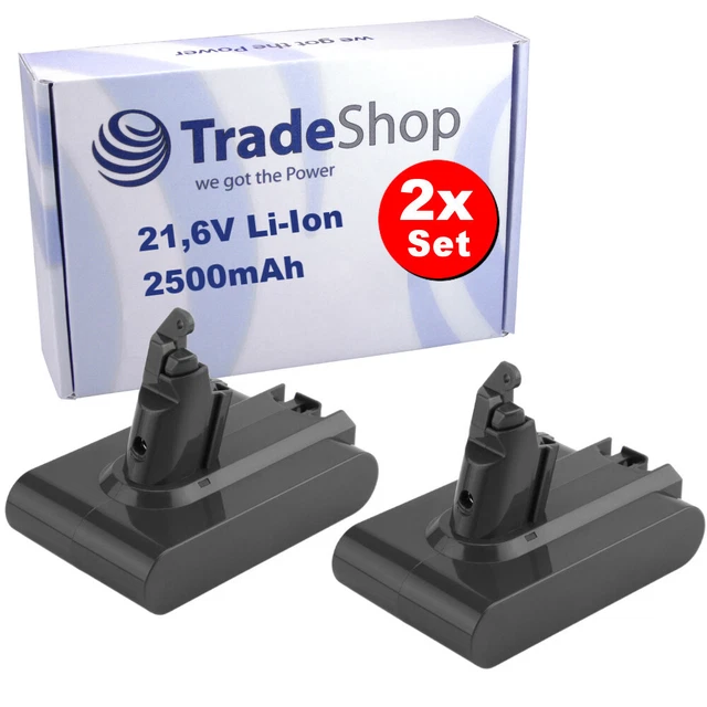 2X LI-ION AKKU 21,6V 2500mAh ersetzt Dyson 62350-46/05 62350-60 62350 ...
