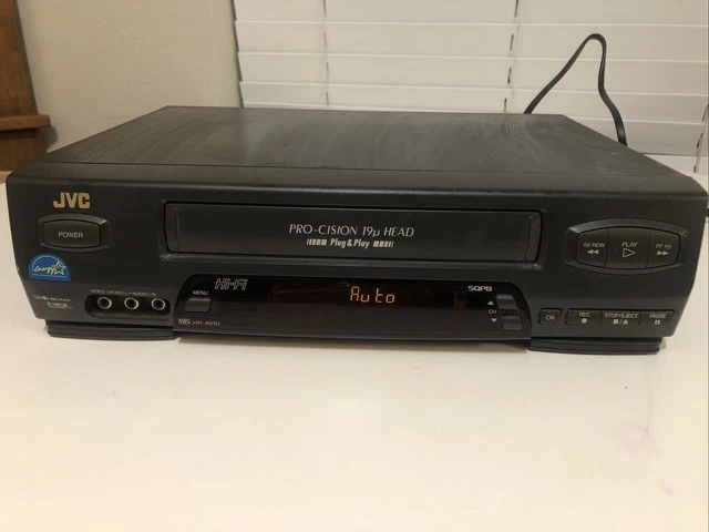 JVC HR-A51U VCR VHS CASSETTE TAPE PLAYER/RECORDER Hi-Fi Stereo 4 Head ...