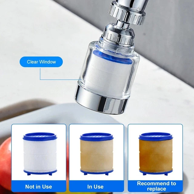 FAUCET WATER FILTER Tap Filtration Kitchen Sink Mount Purifier System ...