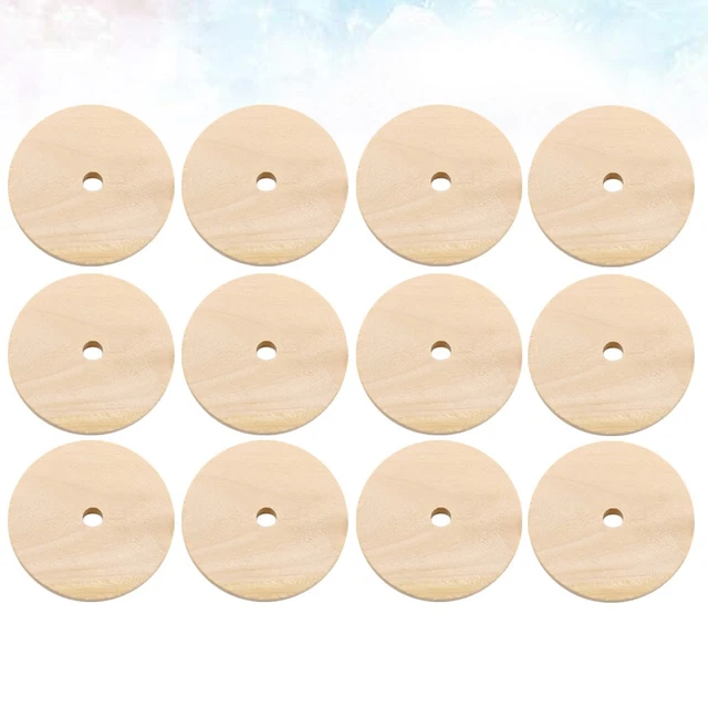 SOLID WOOD ROUNDS Disc Slices Craft Supplies Materials Home Decoration ...