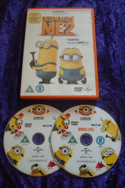 DVD.DESPICABLE ME 2 .2 Disc Set.uk Dvd Region 2.Classic Animated Comedy ...