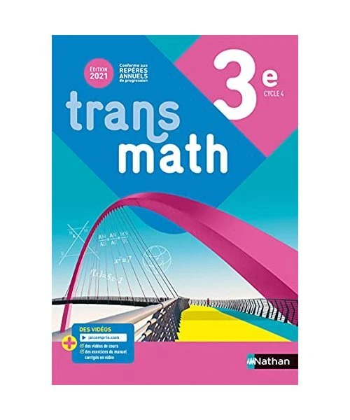 TRANSMATH MATHÉMATIQUES 3E - Manuel élève - 2021, Malaval, Joël EUR 15 ...
