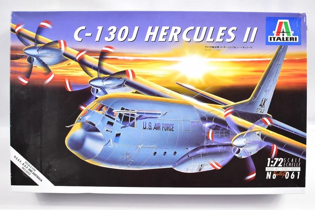 ITALERI 1:72 MODEL Kit No.061 Lockheed Hercules Ii C-130J Usaf Raf Raaf ...