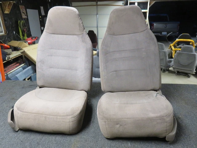 92-96 97 FORD OBS Pickup Truck Front Bucket FRONT Seats 40/20/40 TAN 93 ...