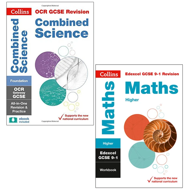 COLLINS GCSE 9-1 Revision 2 Books Collection Set Combined Science ...