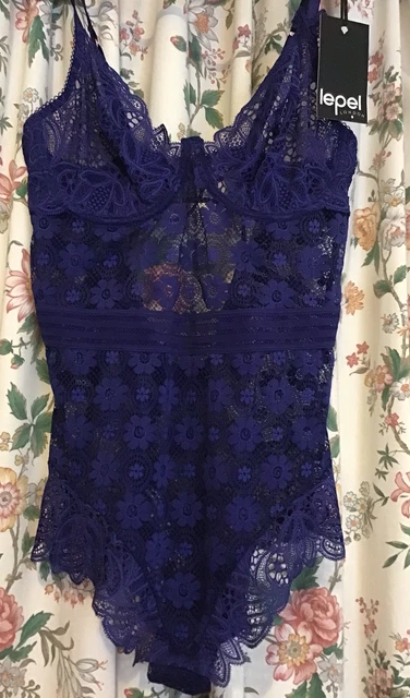 LEPEL 34D PRETTY Lacey Bodyshaper Bodysuit Corselette Shapewear New £14 ...