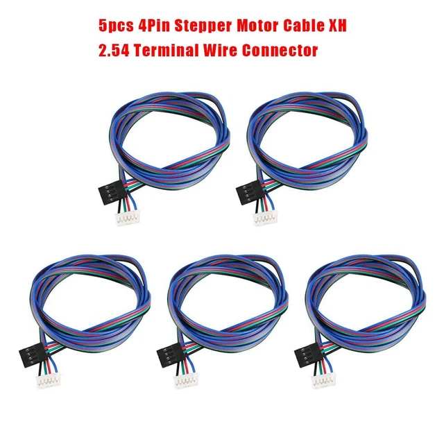 PVC TERMINAL WIRE Connector Cables for 3D Printer Nema17 Motors 5 Pack ...