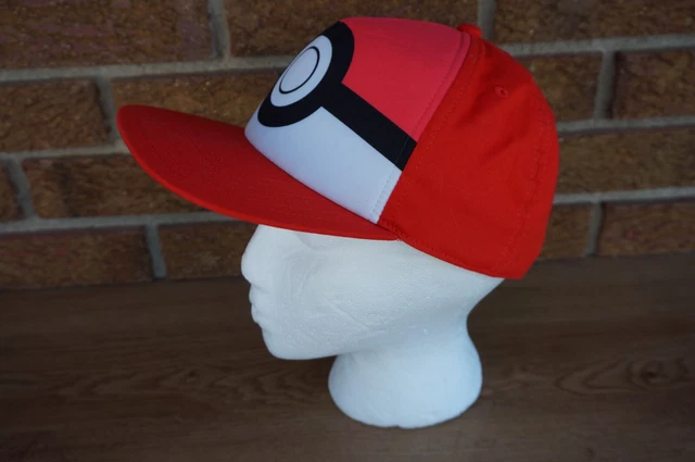 COSTUME CAP POKEMON Pokeball Ball Red White Character Boy Ballcap Snap ...