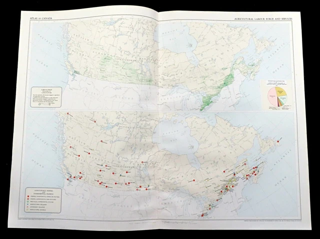 MAP OF CANADA Canadian Agricultural Industry Farmers Labour Large ...
