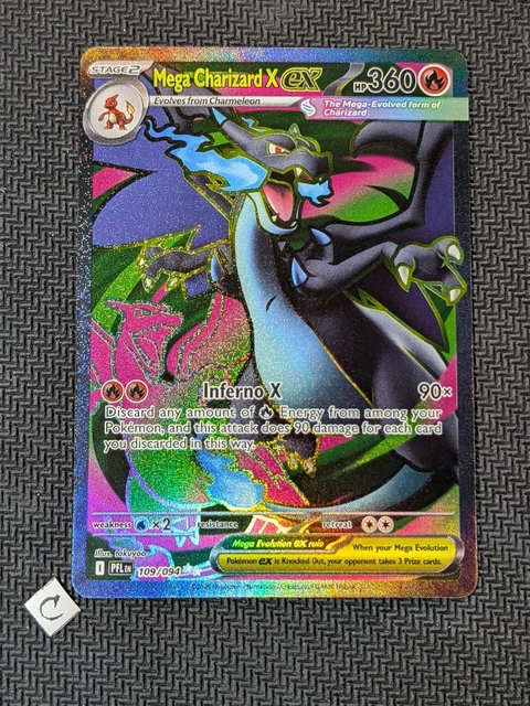 MEGA CHARIZARD X ex 109/094 - Phantasmal Flames Full Art Pokemon TCG NM ...