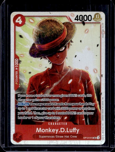 2025 ONE PIECE Legacy of the Master Monkey.D.Luffy Super Rare #OP12-015 ...