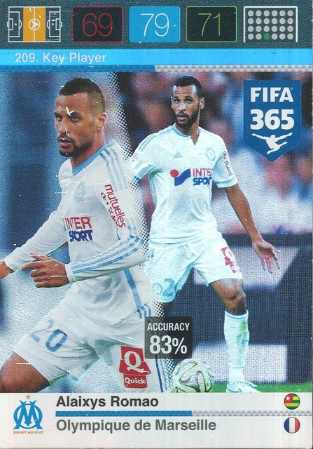 209 ALAIXYS ROMAO # Olympique Marseille Card Adrenalyn Fifa 365 - 2016 ...