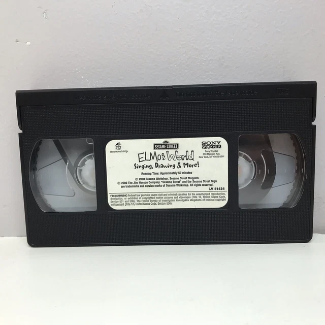 SESAME STREET ELMO’S World Singing Drawing More! VHS Video Tape BUY 2 ...