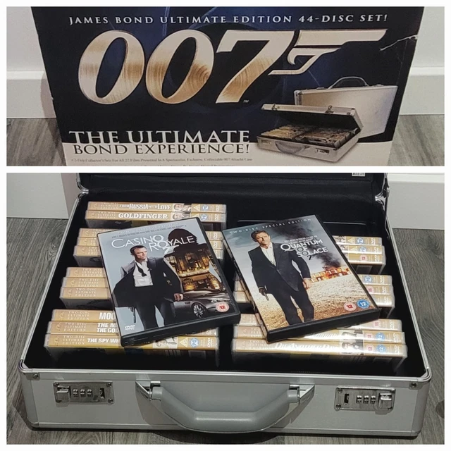 JAMES BOND ULTIMATE Edition 22 DVDs Collection in Silver 007 Attache ...