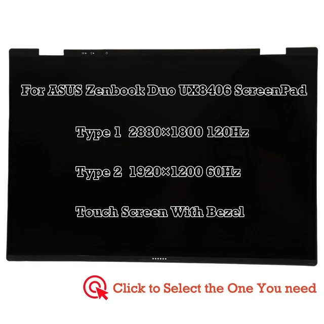 LCD ASSEMBLY FOR ASUS Zenbook Duo UX8406CA-IS99T LCD Additional Panel ...