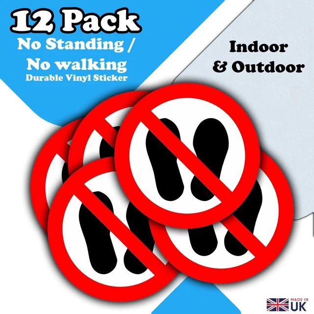 ISO SAFETY LABEL Sign Sticker - International Do not Walk or Stand here ...