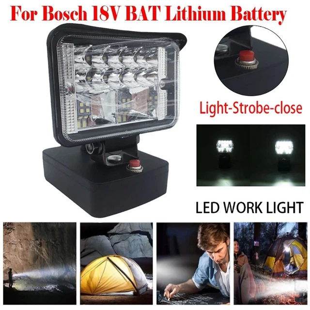 FOR BOSCH 18V BAT Focus Spotlight Floodlight LED Work Light Torch ...