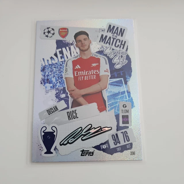 DECLAN RICE MAN Of The Match Attax 2024/2025 Signature Style 24/25 ...