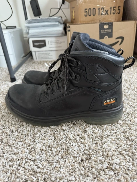 ARIAT TURBO H2O 6” Carbon Toe Waterproof Black Boots Mens 11.5D ...