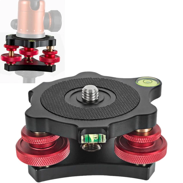 CAMERA TRIPLE-WHEEL PRECISION Leveler Tripod Head Leveling Base ...