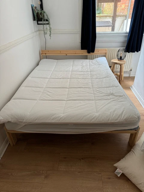 IKEA NEIDEN DOUBLE Bed with mattress set £50.00 - PicClick UK