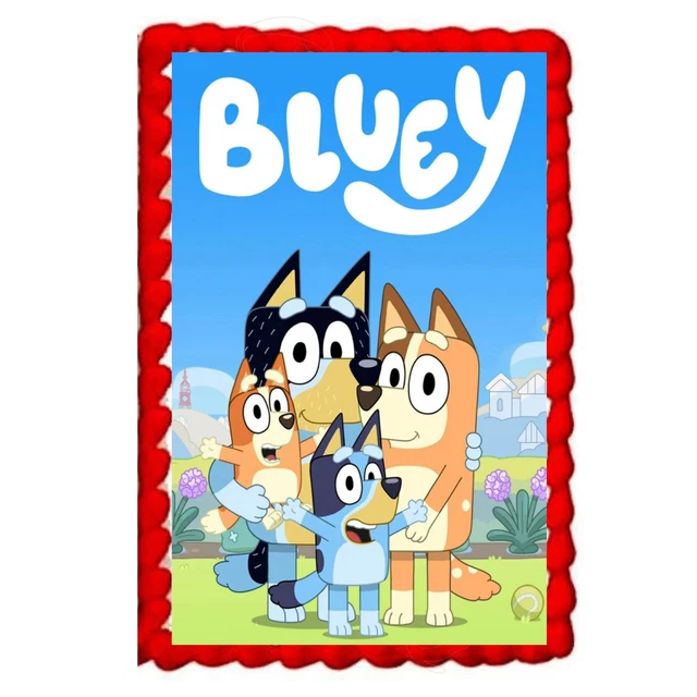 BLUEY INSPIRED EDIBLE A4 Icing Sheet Birthday Cake Topper £7.20 ...