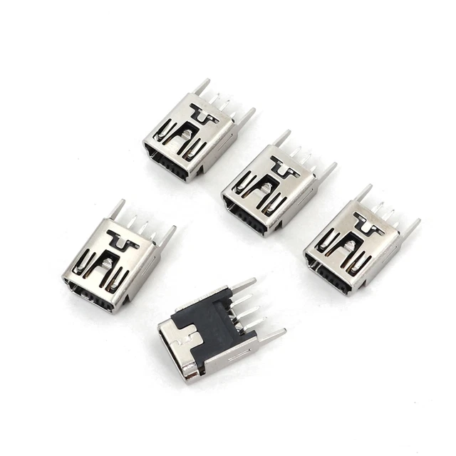 Female IC Sockets 8 Pins 100Pcs Mcro USB Type B 5Pns Female 4 Vertcal ...