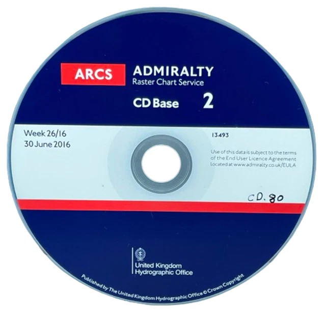 ADMIRALTY ARCS CD Base 2 Raster Chart Digital Official Maritime 26/16 ...