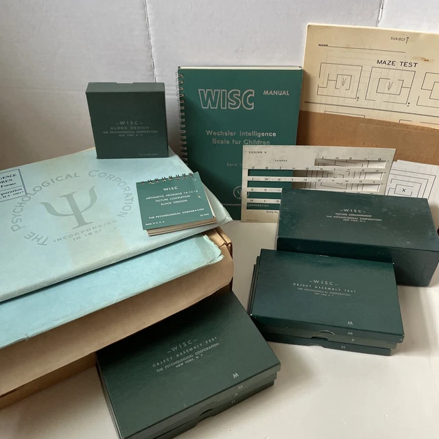 VINTAGE 1949 WISC David Wechsler Intelligence Scale for Children Block ...
