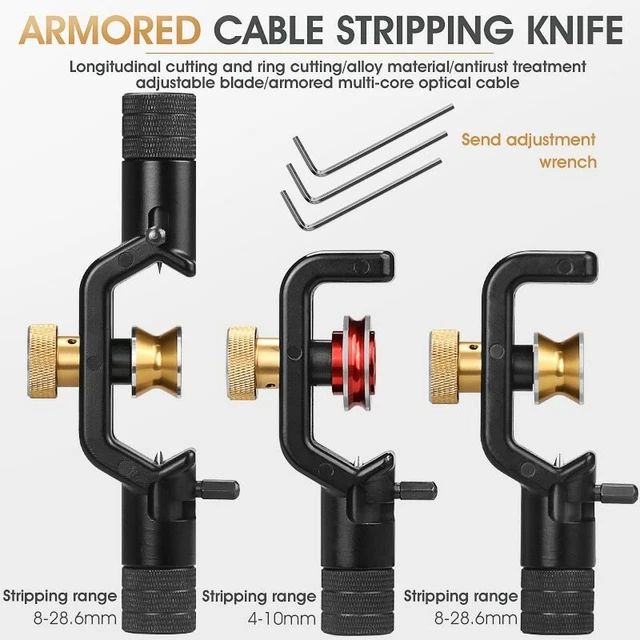 OPTICAL CABLE SLITTER Fiber Optic Stripping Tool Jacket Slitter Sheath ...