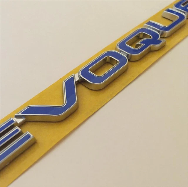 RANGE ROVER EVOQUE Rear Tail Gate Badge Name Plate Emblem Blue Genuine ...