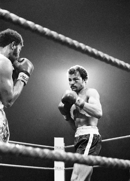 JOHN CONTEH IN action USA in a light-heavyweight 1978 Boxing Old Photo ...